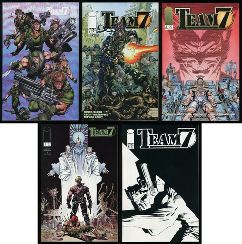 Team 7 Comic Set 1-2-3-4 + Variant 1 Image 1st Mini-Series 1994 Special ...
