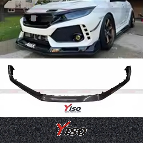 FOR Honda TypeR Civic FK8 Modified CARBON FIBER OEM Front Bumper Lip ...