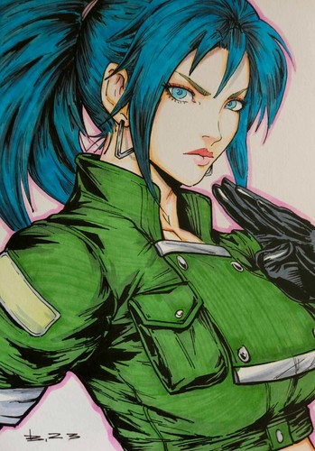 Leona Heidern,King Of Fighters,fan art,drawing,markers,comics,manga ...