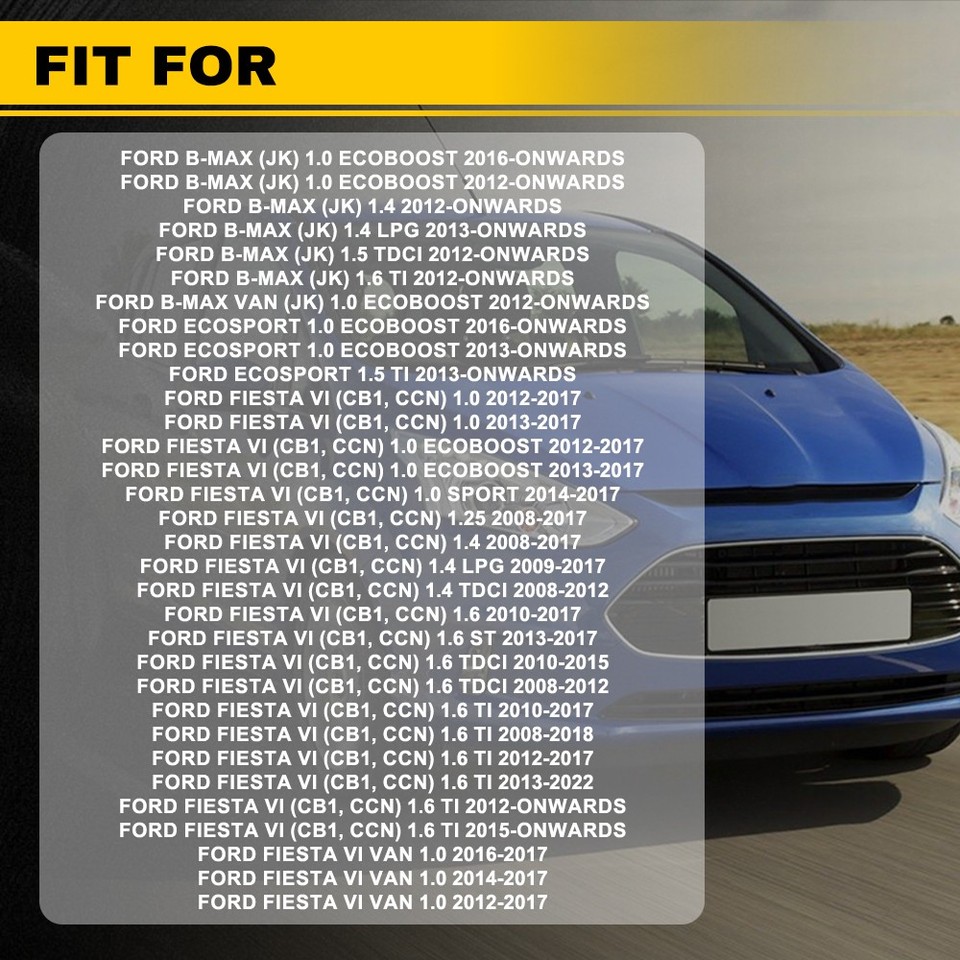 2SET For Ford Fiesta Radiator Coolant Expansion Header Tank with Cap ...