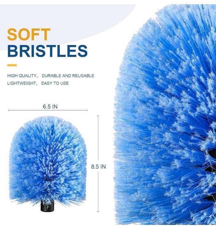 VITEVER Twist-On Cobweb Duster Head Brush, Fits Standard 3/4 inch ...