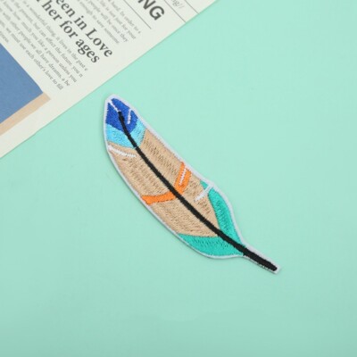 Colorful Bird Feather Patch Sew/ Iron On Embroidered Applique Boho ...