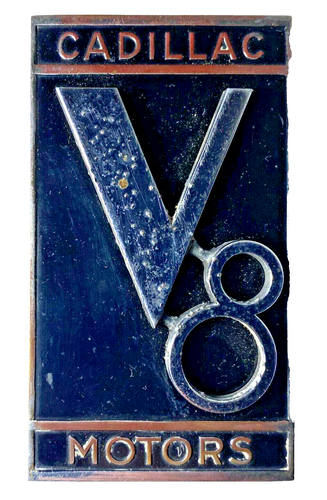 1936 Cadillac Motor Car Co V8 Radiator Emblem Badge | eBay