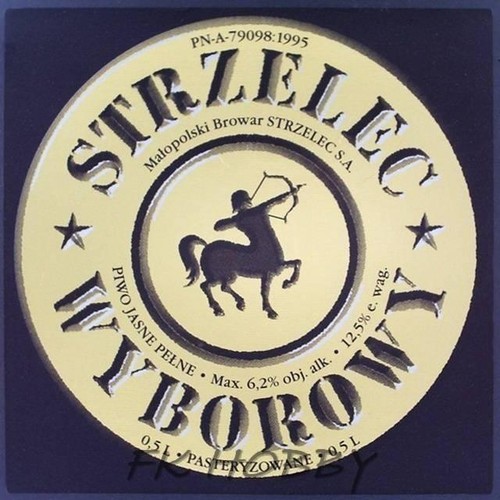 Poland Brewery Jędrzejów Strzelec Beer Label Bieretikett Centaur Horse ...
