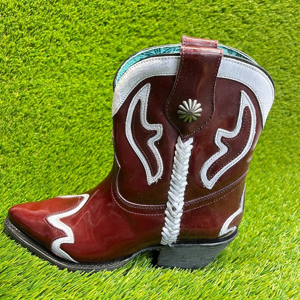 Corral Embroidery Womens Size 6.5M Burgundy Classic Snip Toe Western ...