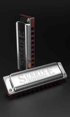 Kongsheng Sunrise High Quality 10Hole Wood Comb Diatonic Harmonica ...