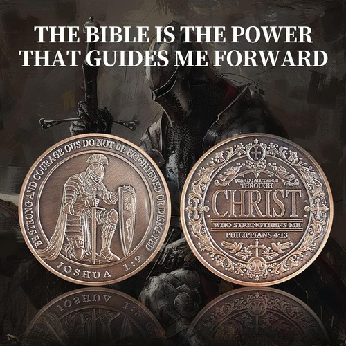 Knight Templar Christian Challenge Coin Pray Pocket Hug Token ...