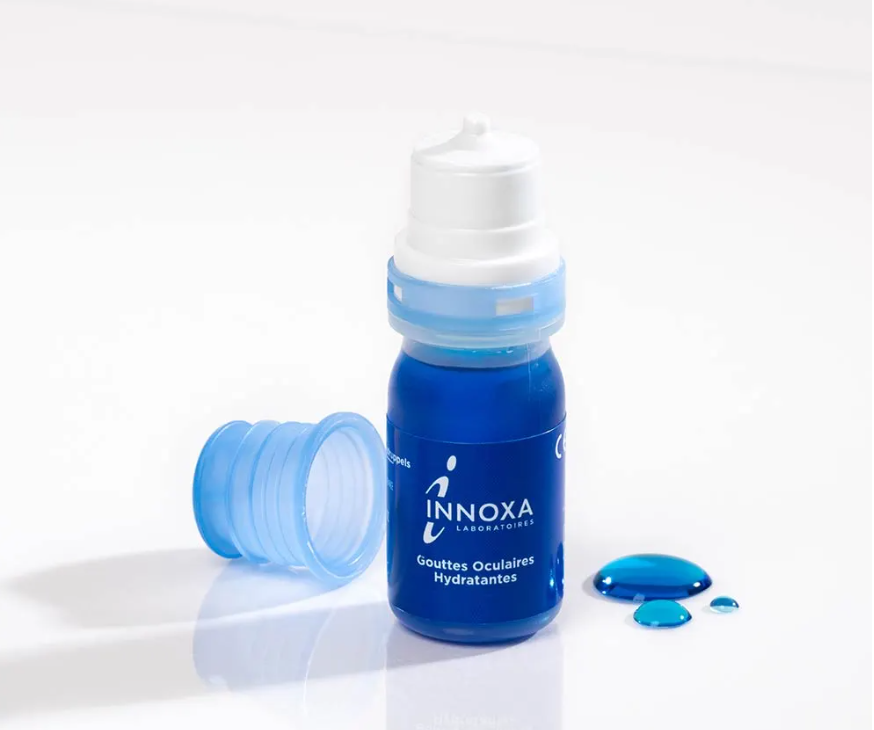 Innoxa Moisturising Blue Eye Drops Red and Tired Eyes 2 x 10ml Exp ...