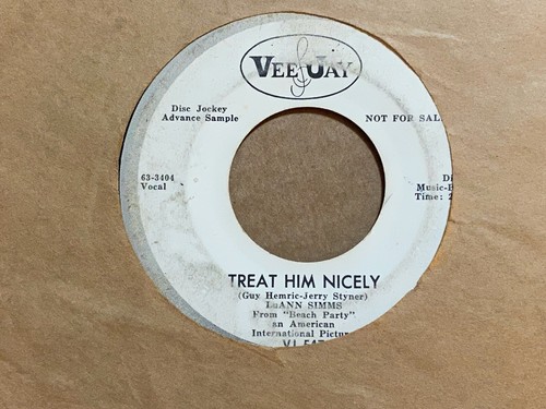 LuAnn Simms Promise Me Anything / Treat Him Nicely 7" 45 rpm Vee Jay ...