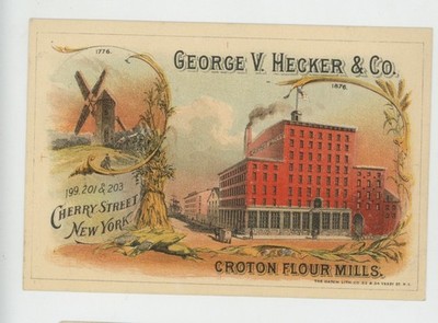 Mr Fancy Cancel George V Hecker & Co Croton Flour Mills New York Ad ...