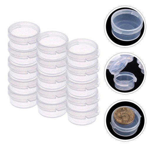 25 Pcs Sampling Box Small Round Jars with Lids Travel Storage Sample ...