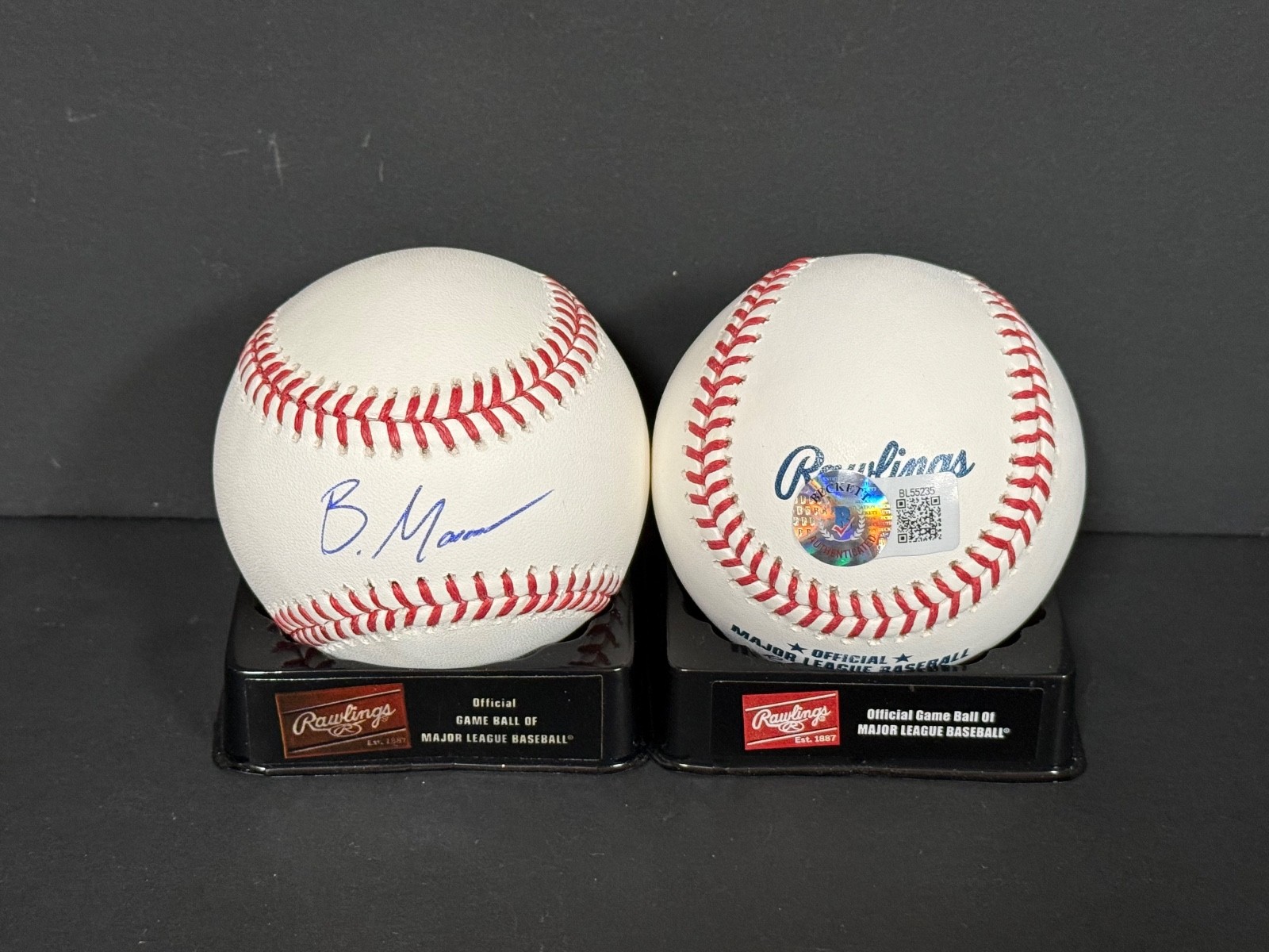 Brandon Marsh Phillies Auto Signed MLB Baseball Beckett Hologram ...