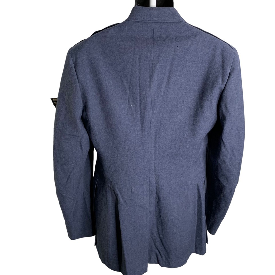 Vintage 50s US Air Force Wool Coat 40L Serge Blue Lined Buttons Pockets ...