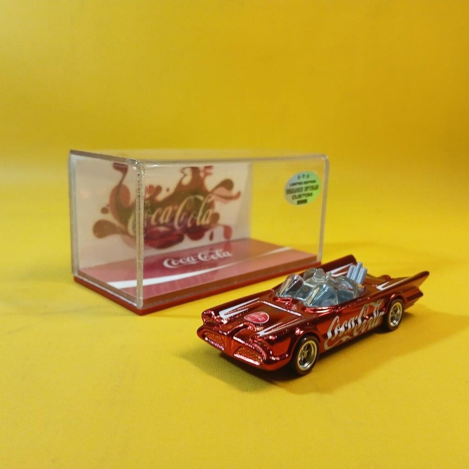 Hot Wheels BATMAN BATMOBILE Red CHROME COCA COLA (WANGSTAR CUSTOM) REAL ...