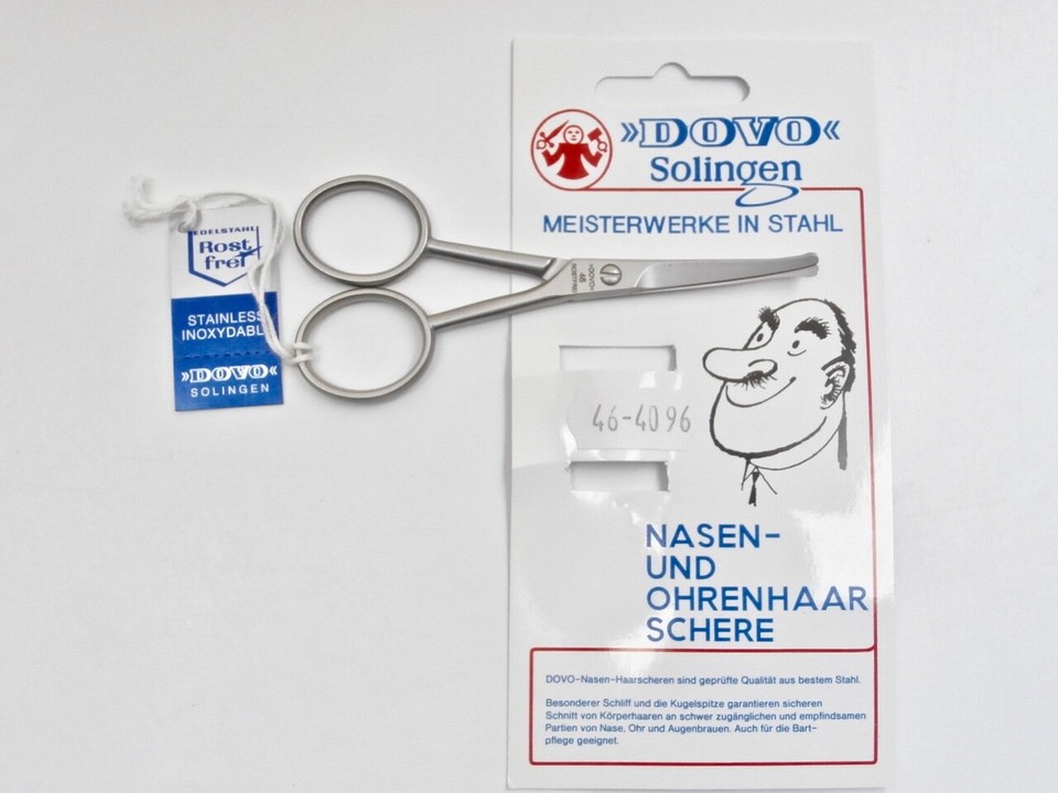 Nasenhaarschere DOVO Solingen Rostfrei Inox TOP Quality Nose & Ear ...