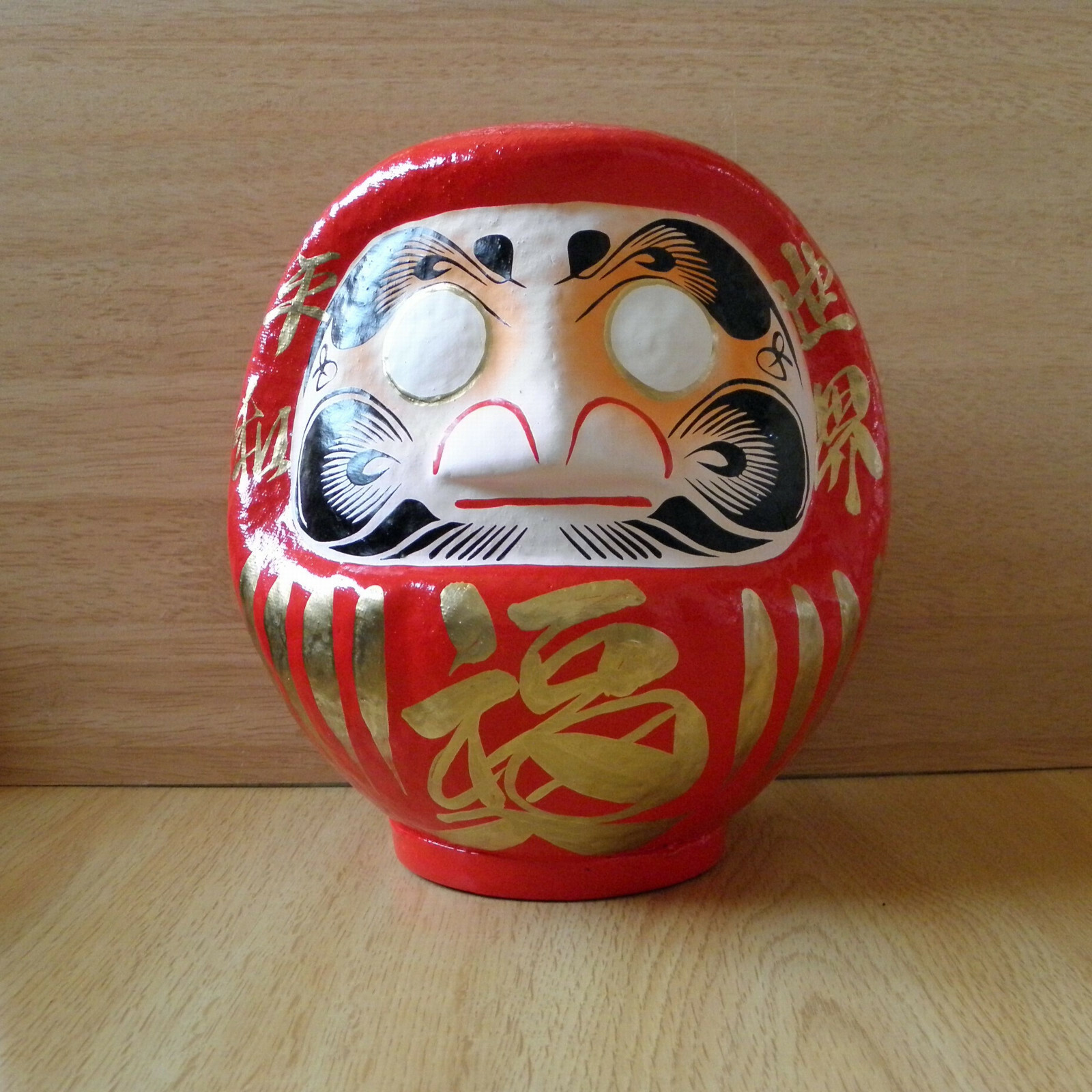 World Peace Daruma Doll in red color made in Japan: No 2.5 size, with a ...