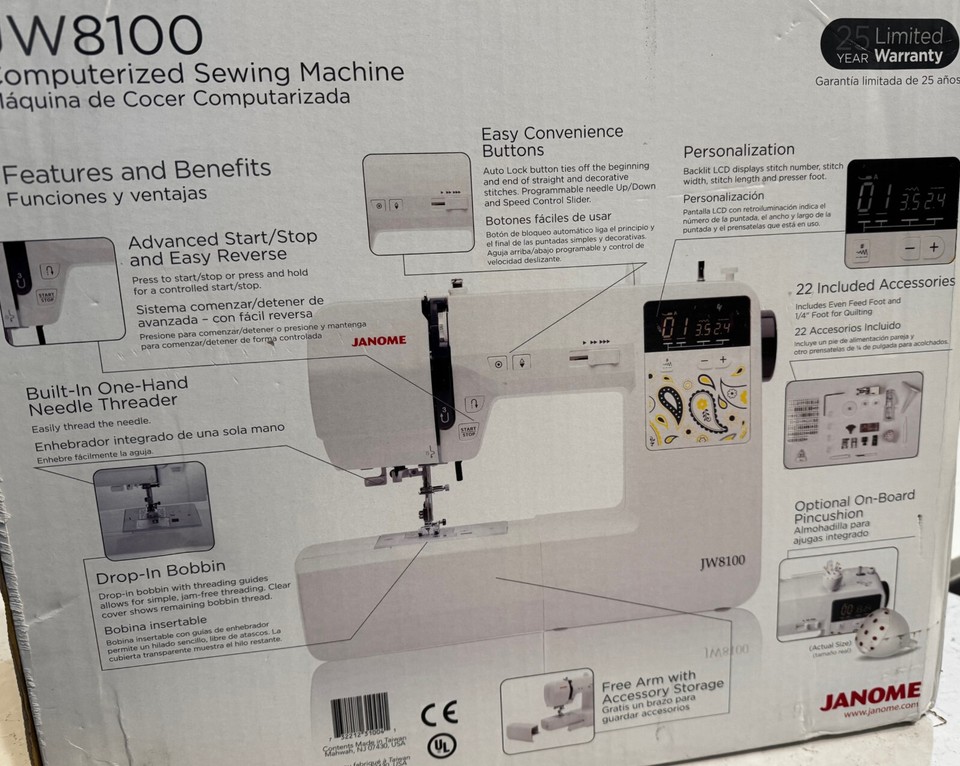 Janome JW8100 Computerized Sewing Machine | eBay