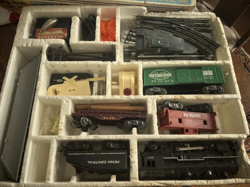 Vintage Marx Big Rail Work Train Set complete Original Paperwork And ...