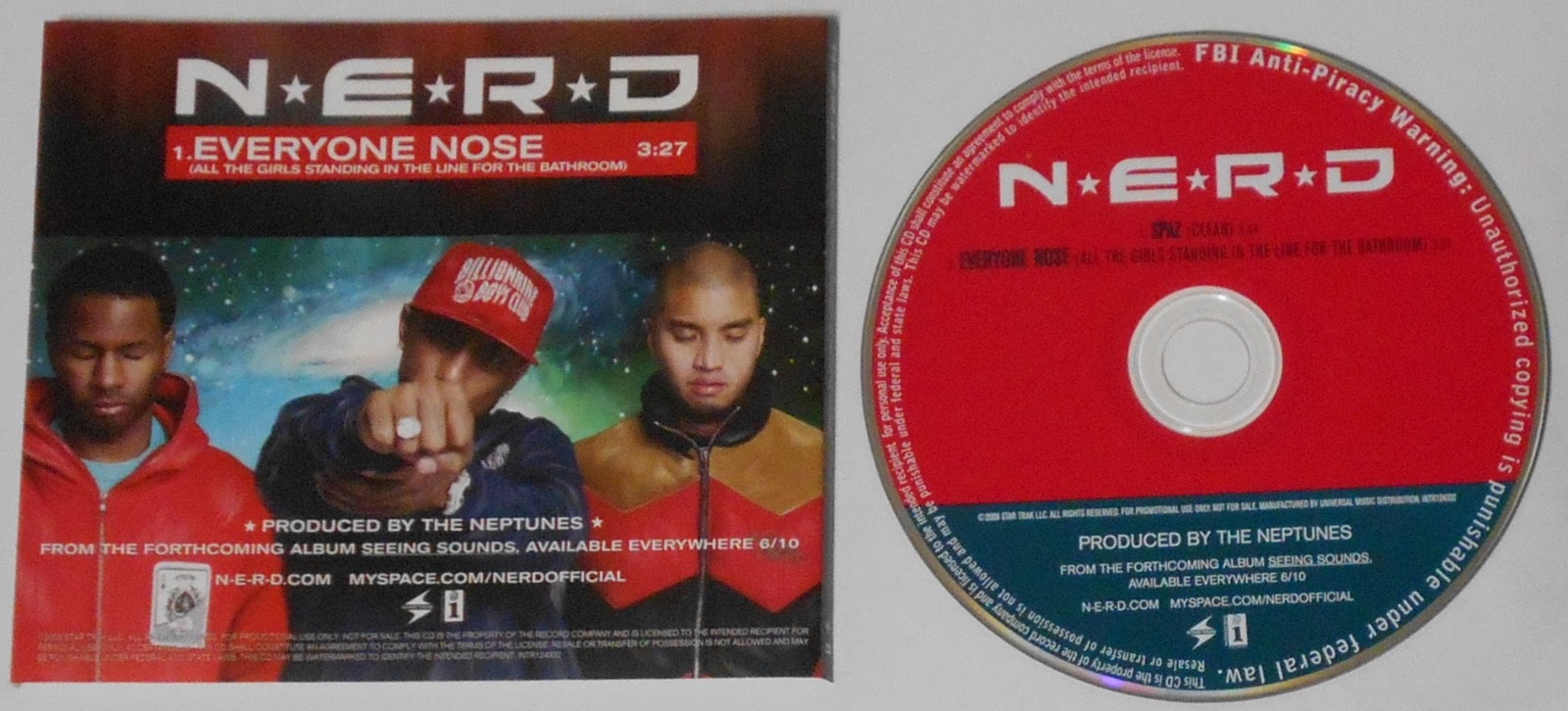 NERD - Spaz, Everyone Nose 2008 U.S. promo cd -Rare! | eBay