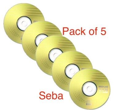 5 x Maxell CD-R Audio XL-II Gold Digital Music Recordable Discs In ...