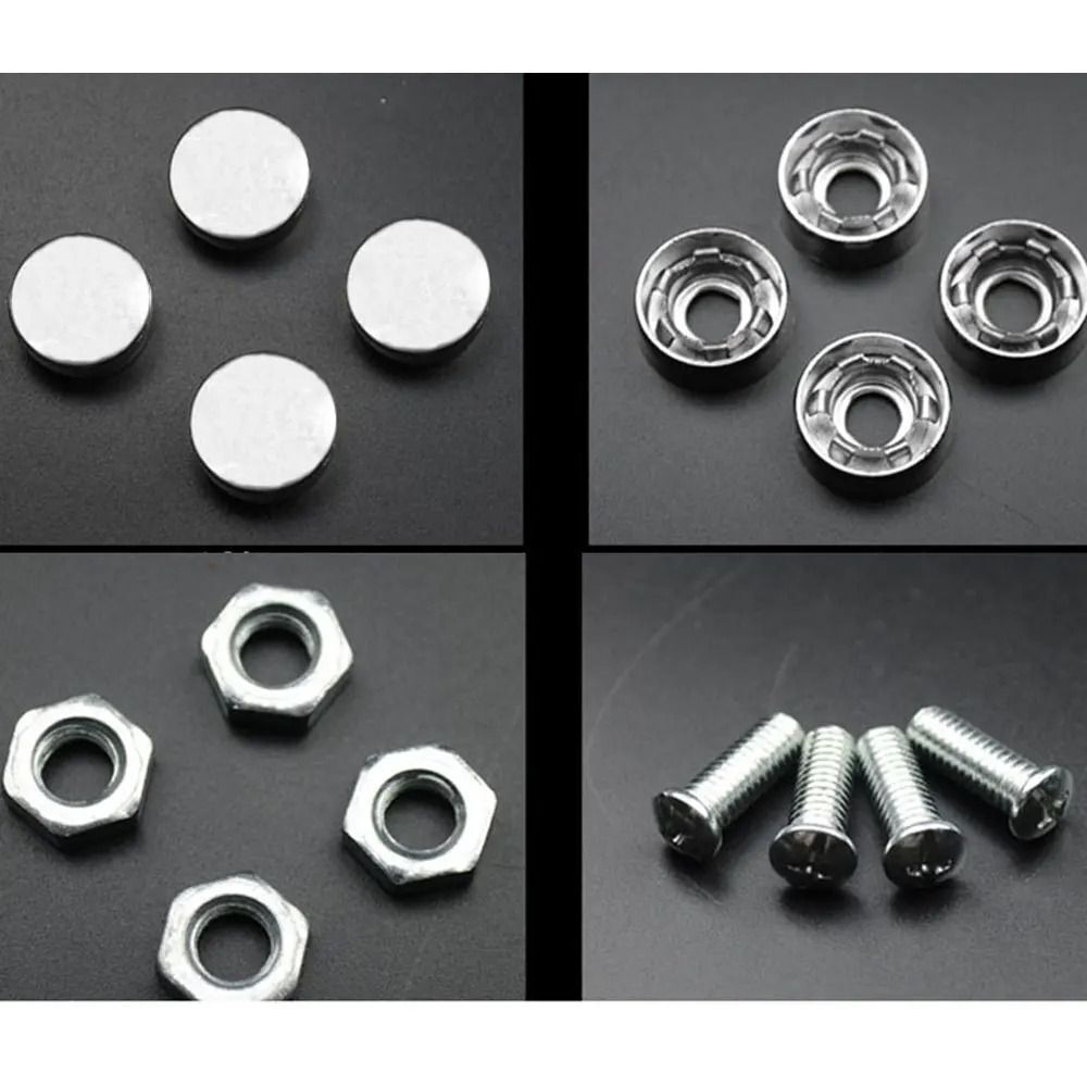 Circular Chrome Anti-theft Screws Alloy Number Plate Fixing Nut | eBay