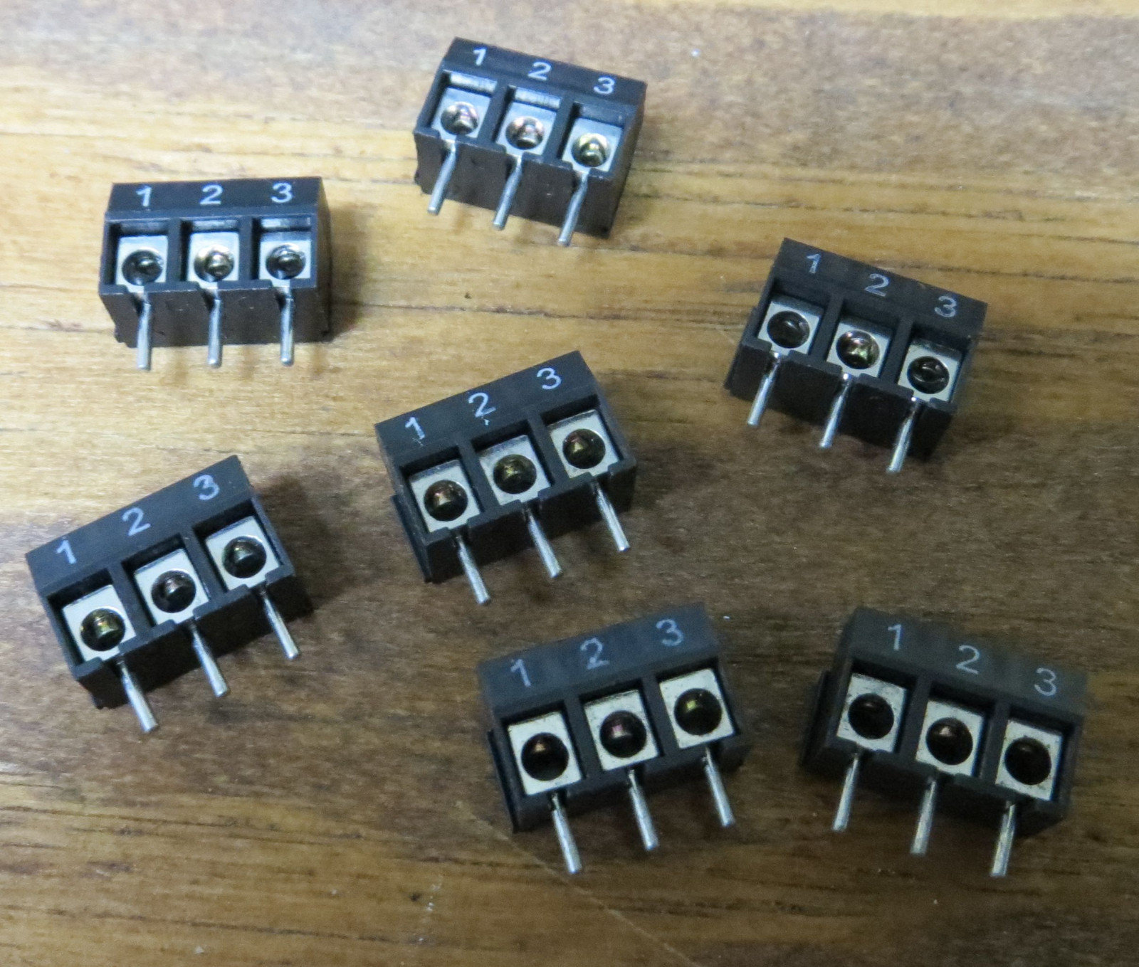 50 pcs WECO 3 pole PC Board mount terminal block 5mm spacing US SELLER ...