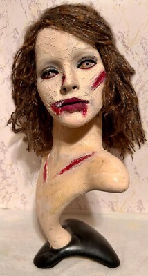 OOAK Zombie Prop Corpse Dead Mannequin Head Bust 18 1/2" Woman | eBay
