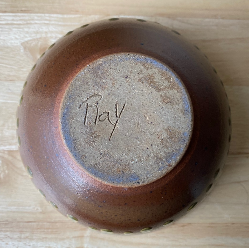 RAY POTTERY 7.5" Oxblood Glaze Serving Bowl - North Carolina - VGUC | eBay