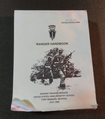 U.S ARMY RANGER HANDBOOK TRAINING BOOK MILITARY RANGER MANUAL BOOK 1992 ...
