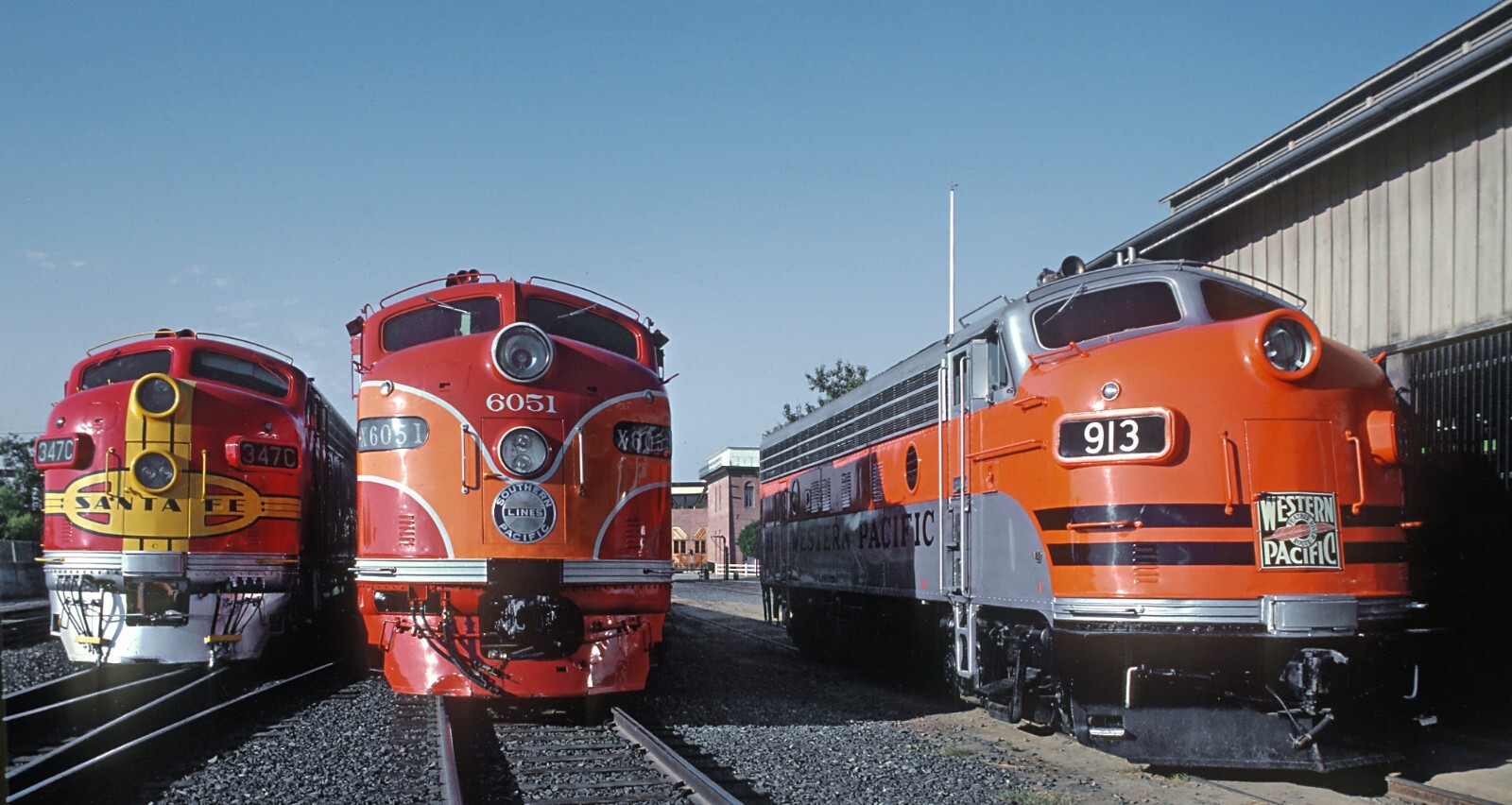 ATSF 347C, SP 6051, and WP 913 4 x 6 Photo California Ry Museum ...