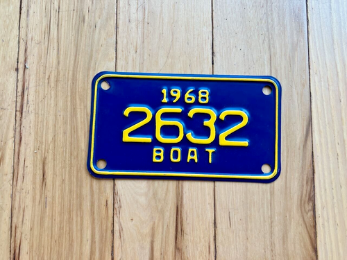 1968 Michigan Boat License Plate | eBay