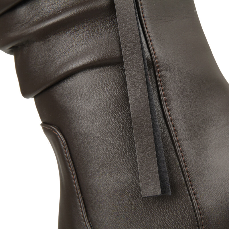 Womens Hidden Wedge Heels Platform Mid Calf Boots Slouch Casual Shoes ...