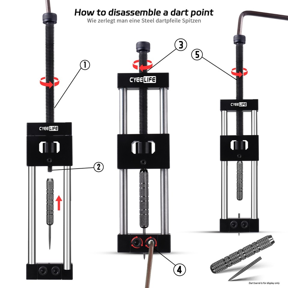 Cyeelife Easy Dart Repointing Tool, Hand Held Repointer for Steel Tip ...
