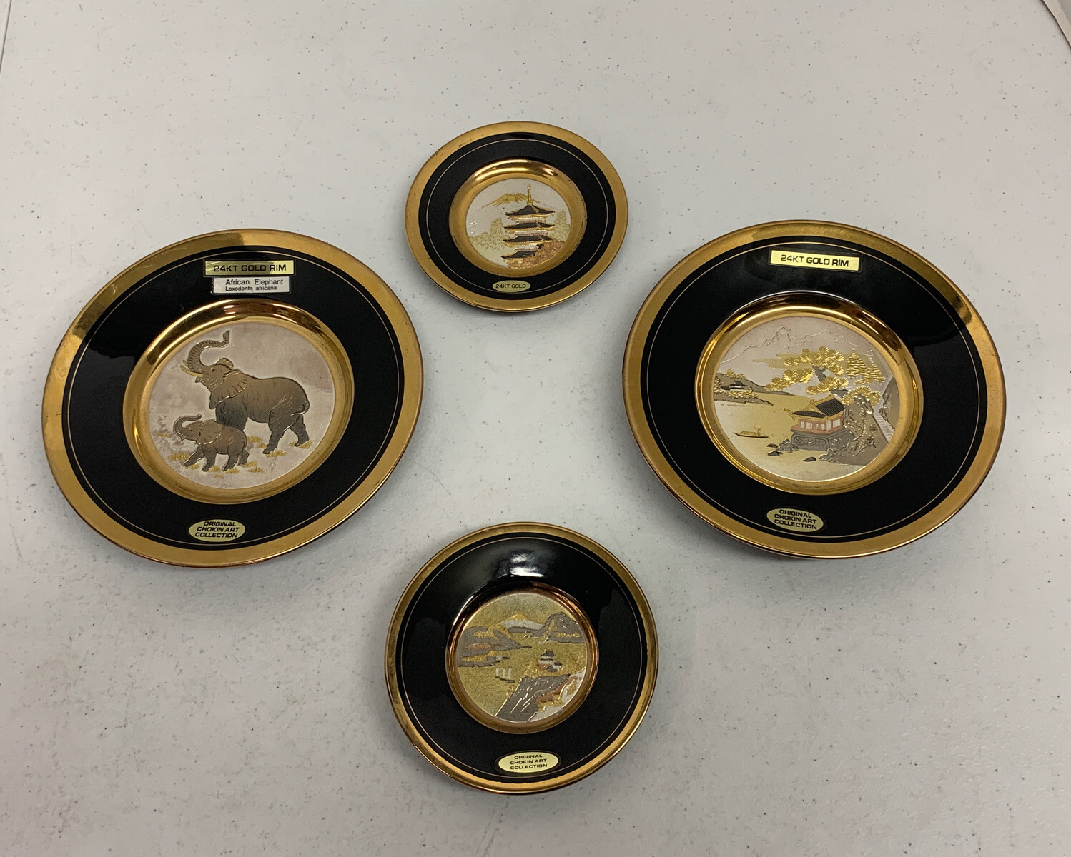 Lot Of 4 Dynasty Gallery “The Original Chokin Art Collection” Temple ...