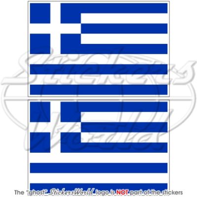GREECE Greek Flag 75mm (3") Hellenic Vinyl Bumper Stickers Decals x2 | eBay