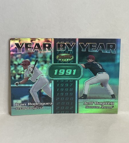 2000 Bowman's Best Year By Year Ivan Rodriguez Jeff Bagwell #YY9 HOF | eBay