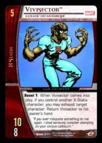 VS System: Vivisector, Lunatic Lycanthrope - Foil [Played] Marvel ...