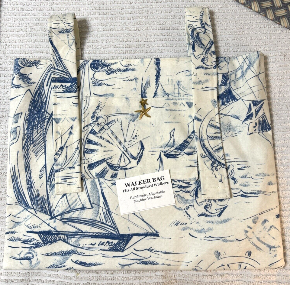 NEW Walker Caddy Bag Pocket Adjust Lined Bling Handmade Washable PICK ...