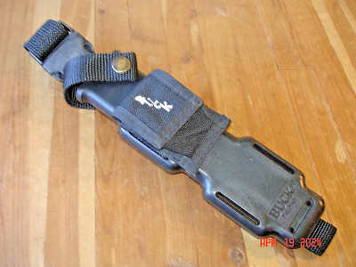 VINTAGE BUCK KNIVES BUCKMASTER 184 SURVIVAL KNIFE SHEATH ONLY + 1 POUCH ...