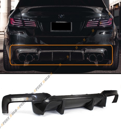 FOR 11-16 BMW F10 5 Series 535i 528i Carbon Fiber Rear Bumper Diffuser ...