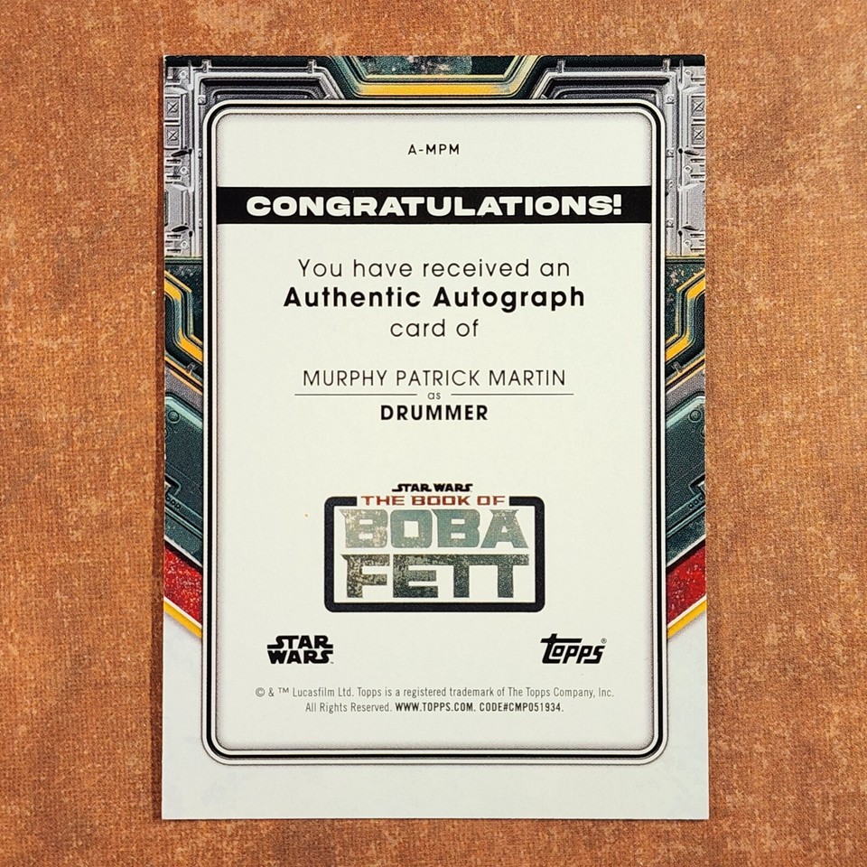 4-09-26 PWE 2022 star wars book of boba fett a-mpm murphy patrick ...