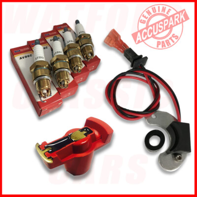 Electronic Ignition Kit For VW Bosch 009 Distributor+Short Reach plugs ...