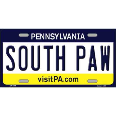 South Paw Pennsylvania State Novelty Metal License Plate Tag LP-6055 | eBay