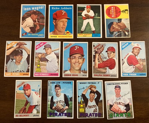 1950s 60s 70s Topps Baseball 38 Cards Lot NRMT EXMT Stars HOF Hi ...