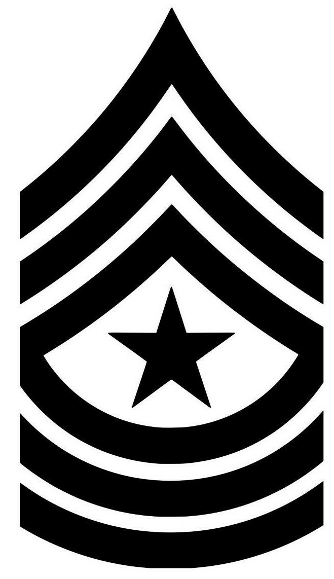 US Army E9 Vinyl Sticker - Sergeant Major Insignia SGM Enlisted - Die ...