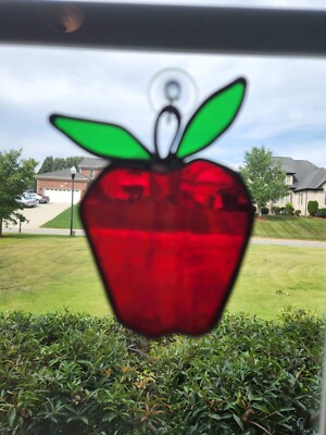 Stained Glass Apple Window Suncatcher | eBay