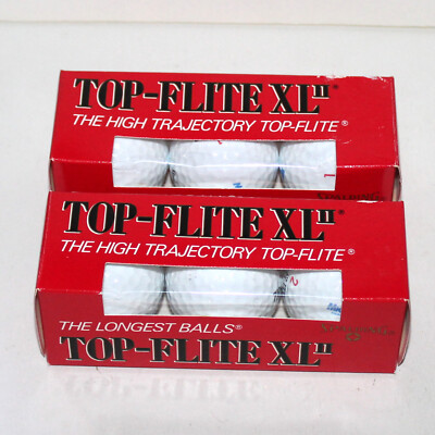 Spalding Top - Flite XL II long distance Golf Balls 2 packs white NEW 6 ...