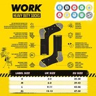 Work Socks for Men Crew Length Black Socks 10 Pairs Pack Durable Fit | eBay
