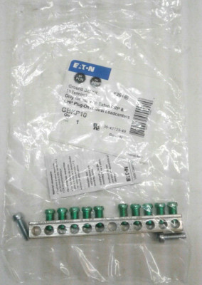 Eaton GBKP10 Ground Bar Kit 10 Terminal F/BRP & CHP Plug On Neutral ...