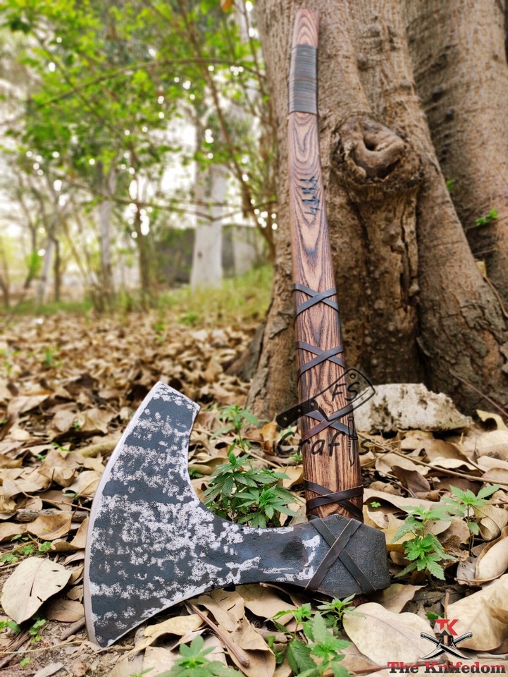40" Two Handed Big Viking Battle Axe Hand Forged Huge Ragnar Axe Dane ...